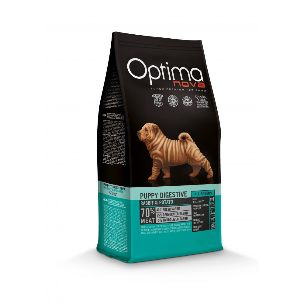 Optima Nova Puppy Digestive Rabbit-Potato 2kg